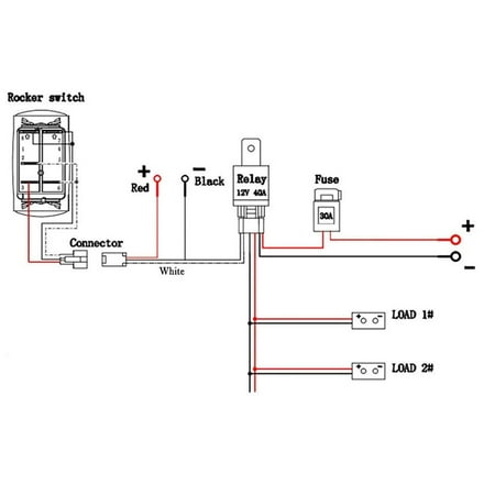 12V/40A Car Fog Light Wiring Harness ON/OFF Switch LED Work Light ...