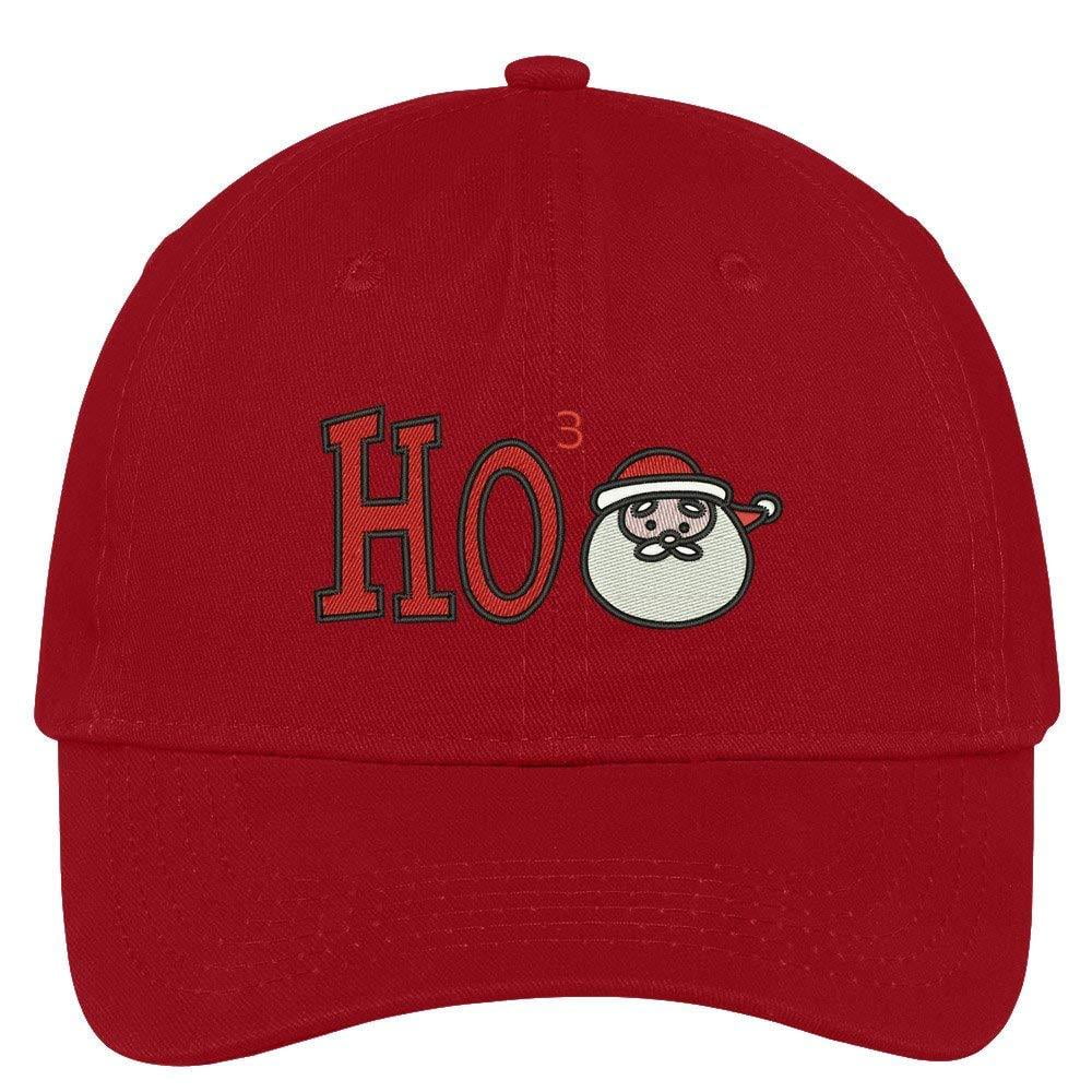 Trendy Apparel Shop HO HO HO Santa Embroidered Christmas Themed Cotton ...