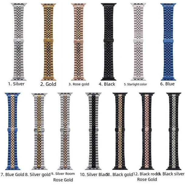 Correa de reloj inteligente Pomoko para Apple Watch acero inoxidable ...