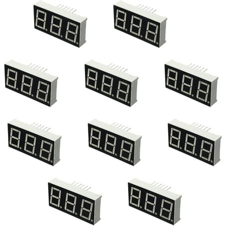 Othmro 10pcs Common Cathode Display Digital Tube 3 Bit 7 Segment Black ...
