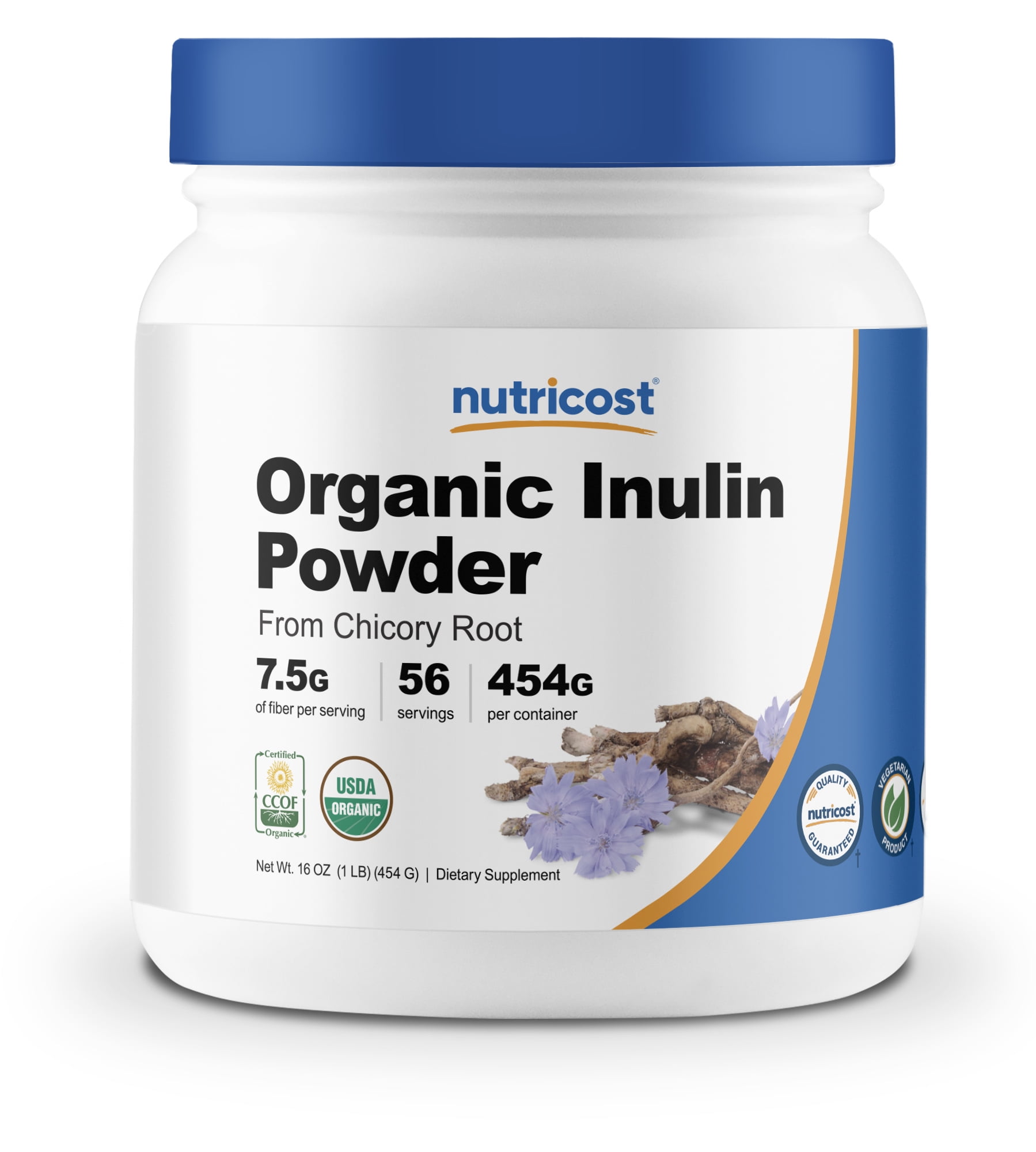 Nutricost Organic Inulin Powder 1LB (454 Grams) 7.5 Grams of Fiber Per ...