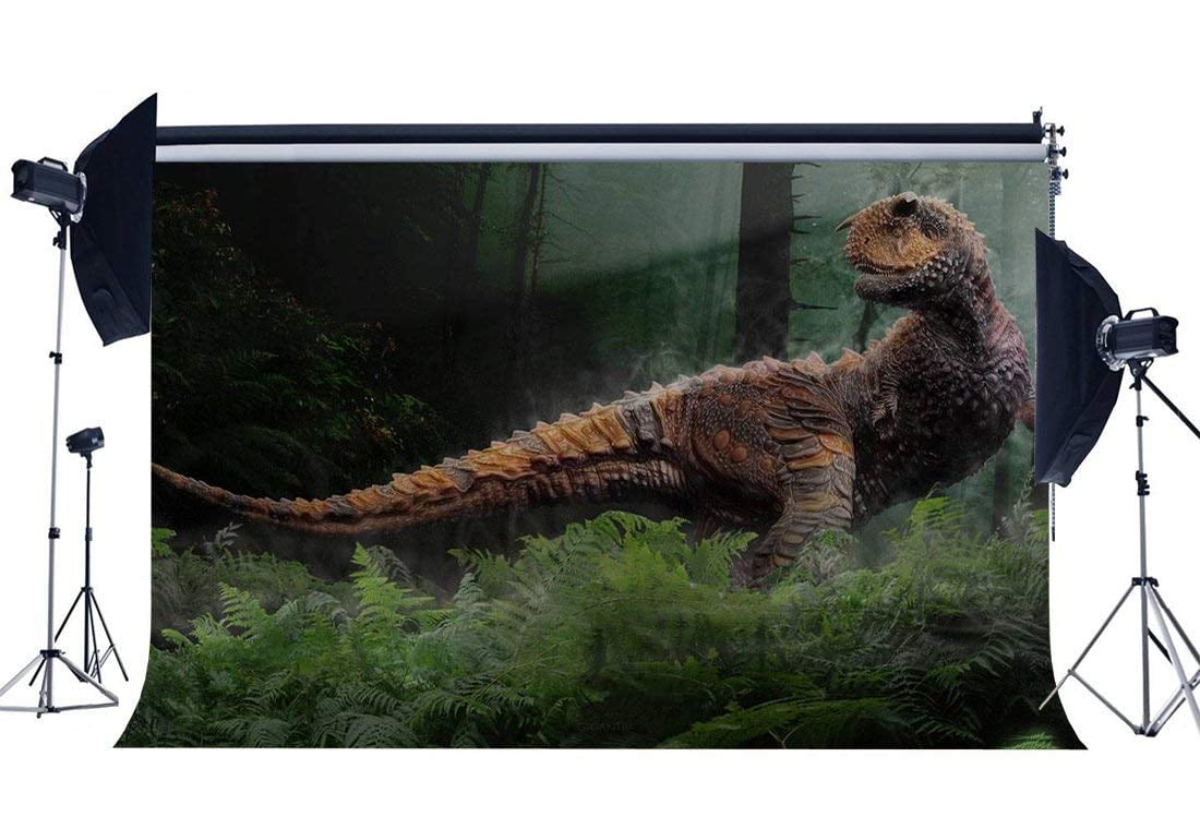 ABPHOTO Polyester 7x5ft 3D Dinosaur Backdrop Jurassic Period Cartoon ...