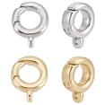 10Pcs 2 Colors Brass Spring Gate Rings Long-Lasting Plated Rack Plating ...