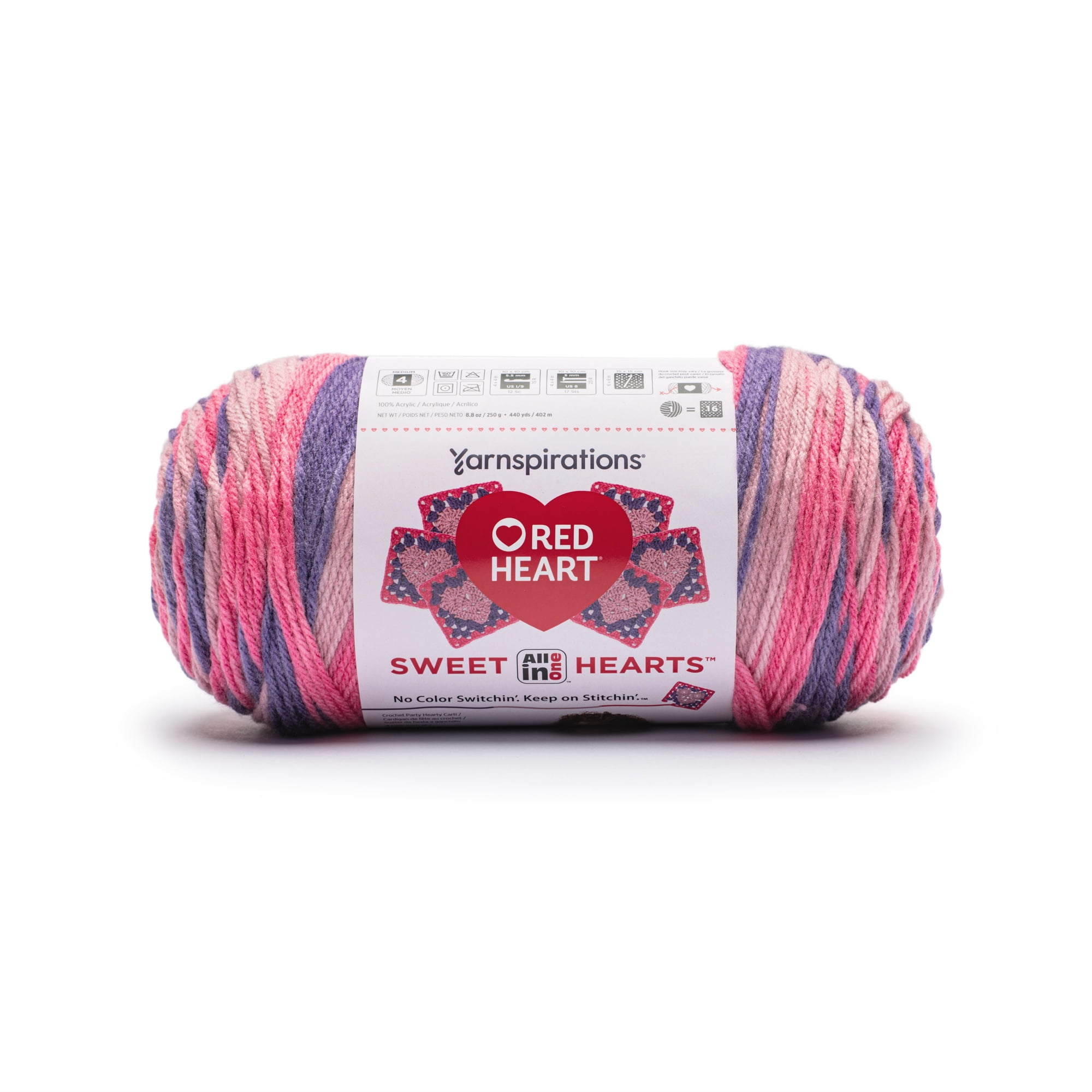 Click here for Red Heart Aio Sweet Hearts #4 Worsted (Medium) Acr... prices