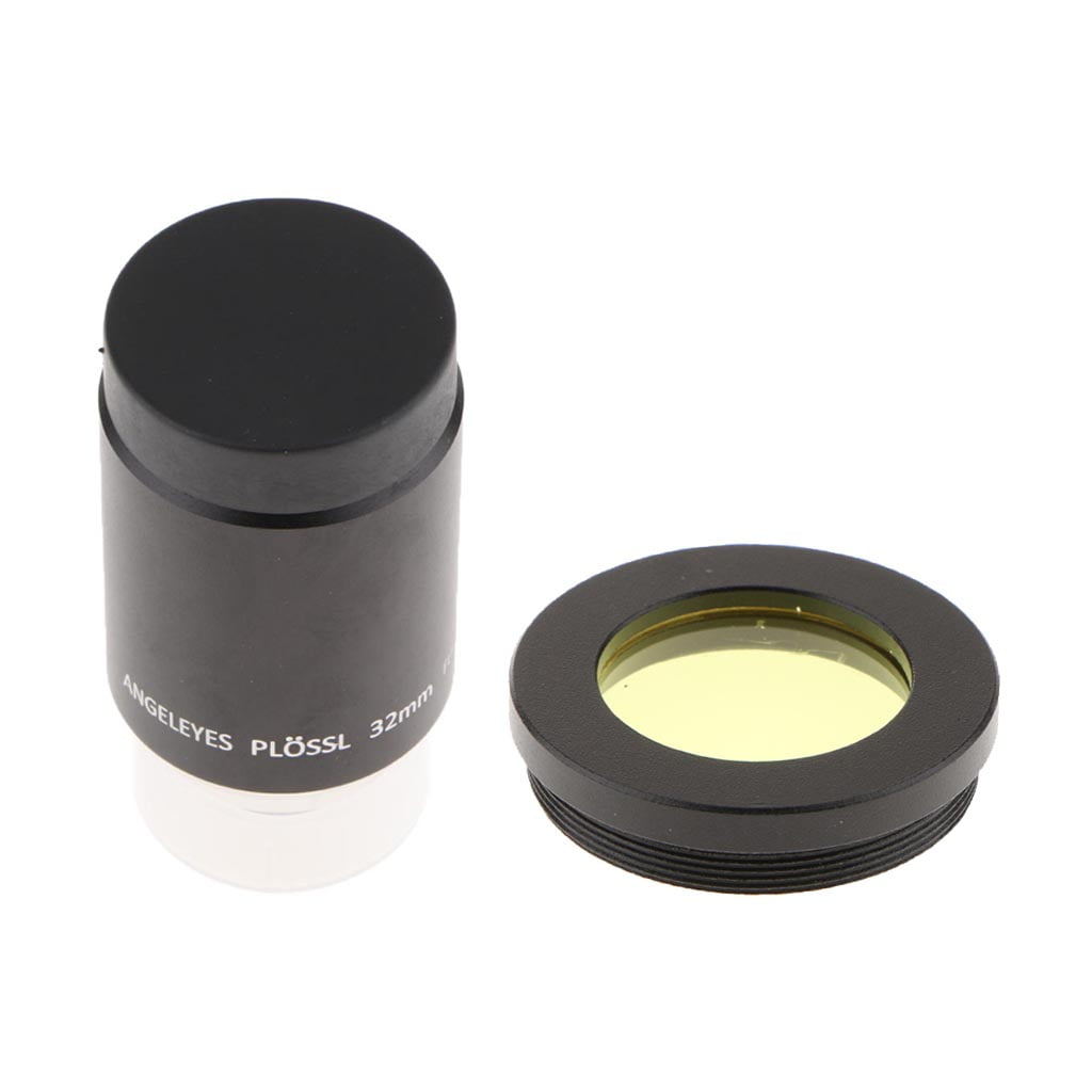 Plossl Eyepiece 32mm PL32 Lens 52 Degrees & Moon Filter Yellow ...