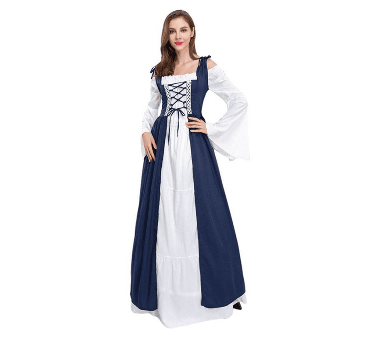 GRACEART Mythic Renaissance Medieval Irish Costume Over Dress & Cream ...