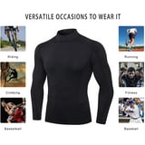LANBAOSI Men Mock Turtleneck Compression Shirt Long Sleeve Football ...