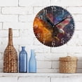 10" Artistic Round Wall Decorative Desk Clock The Majestic Bald Eagle ...