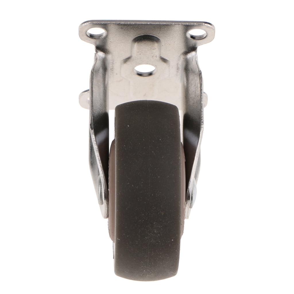 Heavy Duty Rubber Castor Trolley Wheel Industrial Caster Fixed 2 Inch ...