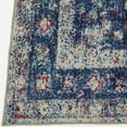 ReaLife Rugs Machine Washable Printed Vintage Distressed Medallion Blue ...