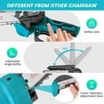 YAHHU 6 inch Mini Chainsaw, Portable Electric Cordless Chainsaw Set ...