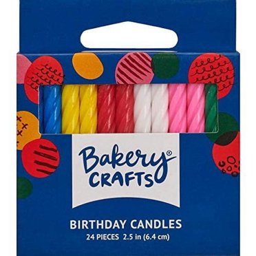 Sparkling Party Candles, 8 Ct, 4 Gold and 4 Silver, Birthday Cake and ...