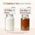 6-Pack 17oz Short Glass Jars for Drawers, Small Airtight Food Canisters ...