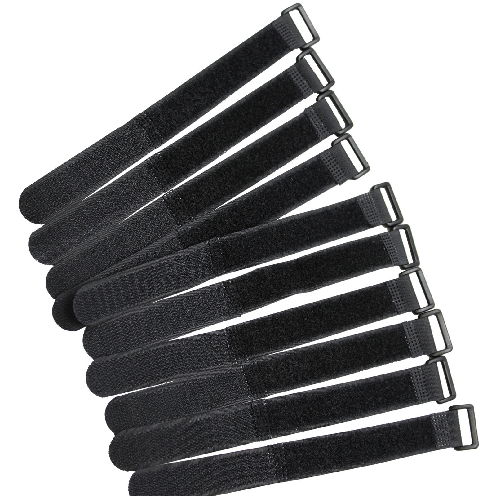 10 pcs 8" Wire Straps Reusable Hook and Loop Magic Cable Ties Fiber ...