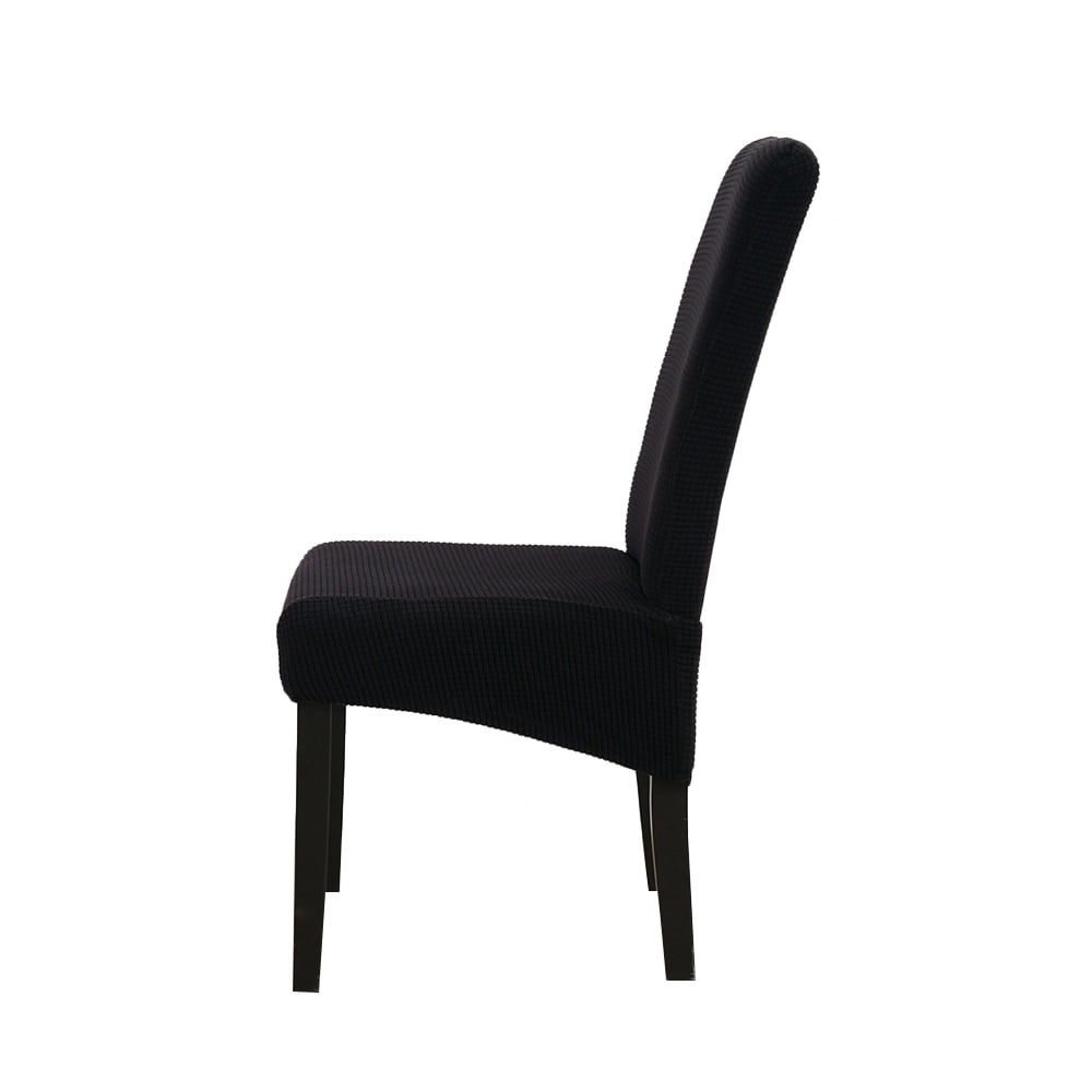 DYstyle Large Stretch Textured Plaid Short Dining Chair Slipcover(Set ...