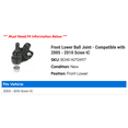Front Lower Ball Joint - Compatible with 2005 - 2010 Scion tC 2006 2007 ...