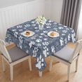 Abstract Dog Paw Navy Blue Table Cloth 60x60in, Waterproof Square ...