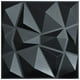 Art3d Black Diamond Design 19.7 in. x 19.7 in. PVC 3D Wall Panel (12 ...