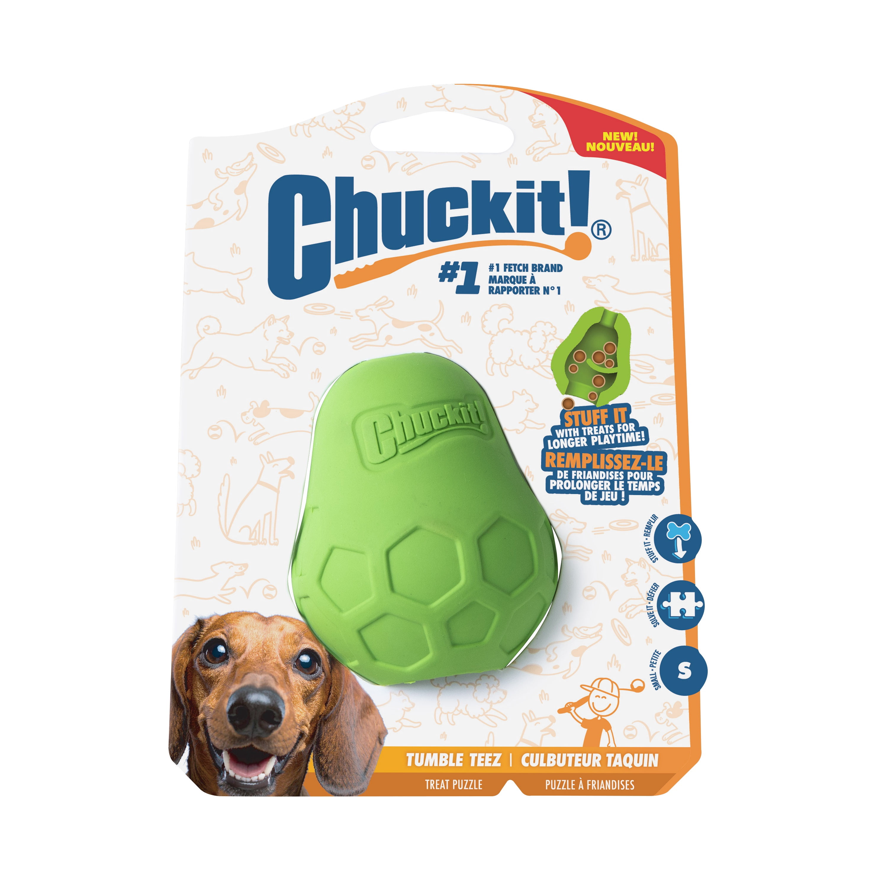 Chuckit! Tumble Teez Small Treat Puzzle Dog Toy, Green - Walmart.ca