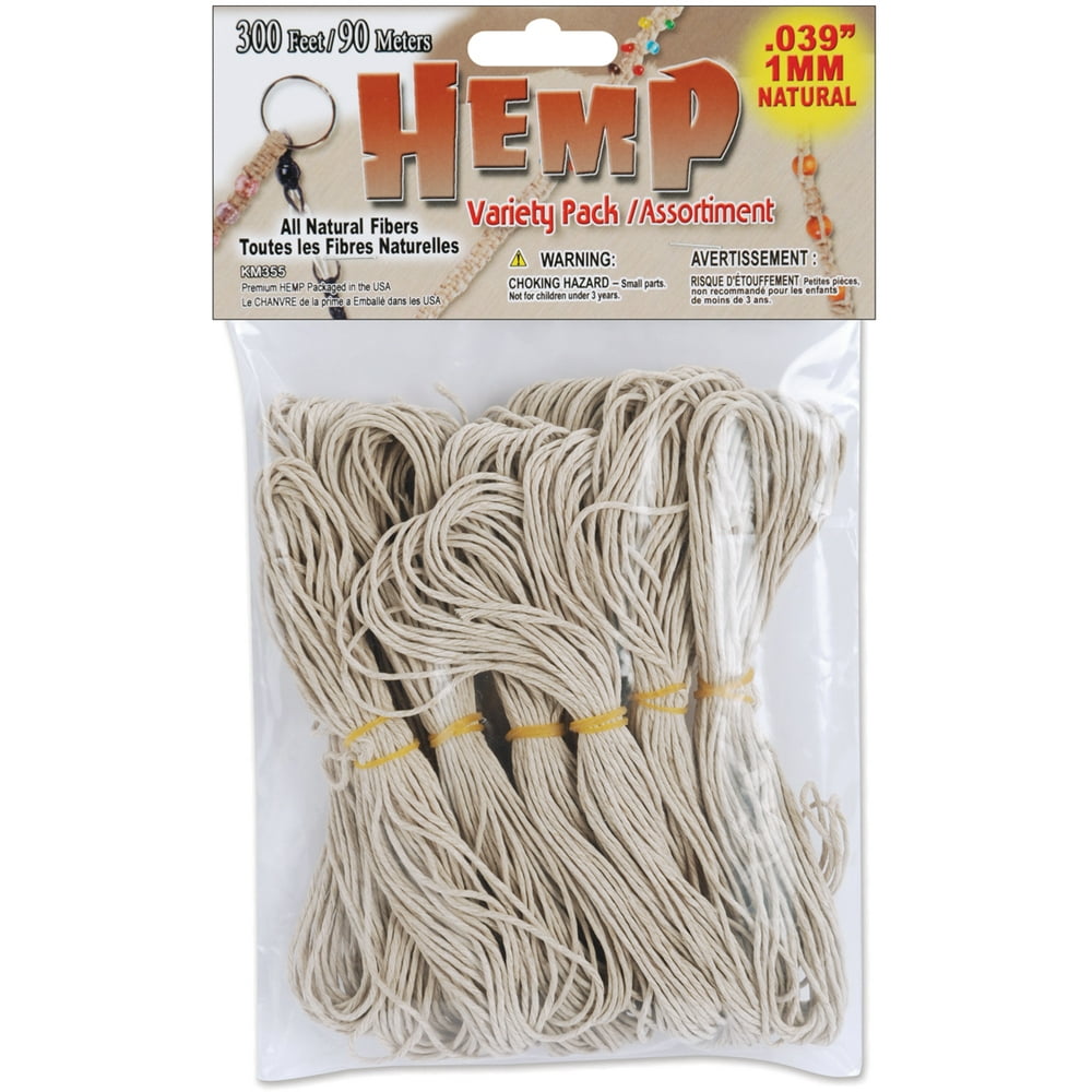 Hemp Cord Variety Pack 300'Natural - Walmart.com - Walmart.com