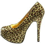 *5 3/4" Heel Cheetah Glitter Pat W/Concealed PF - Gold Cheetah Pat, 8 ...