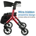 WalkMate Foldable Rollator Walker with Height-Adjustable Seat, 10 ...