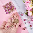30Pcs 6 Styles Electroplate Glass European Dangle Charms Large Hole ...