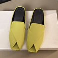 AJGRHE Women's Slipper Fashion Square Toe Open Toe Low Heel Outwear ...