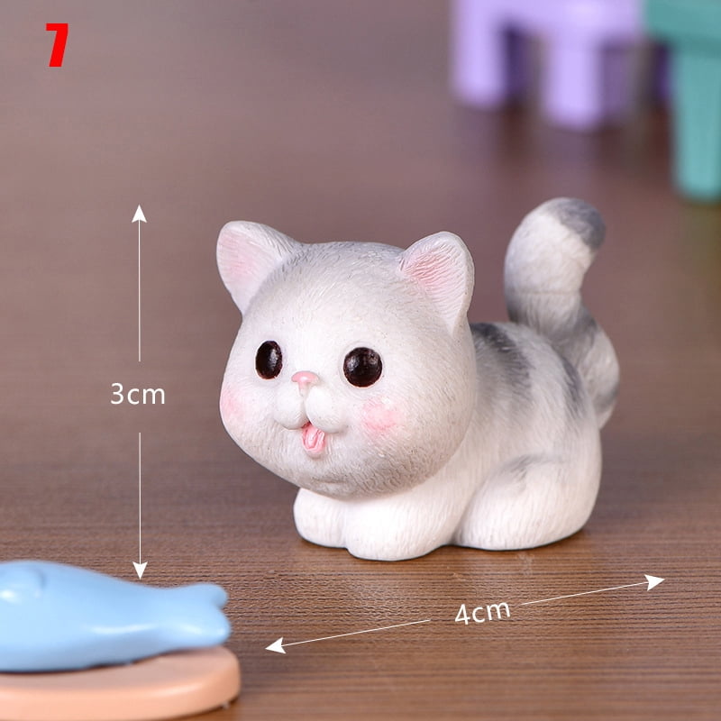 Miniature Cat Figurine Model Fairy Micro Landscape Garden Decoration ...