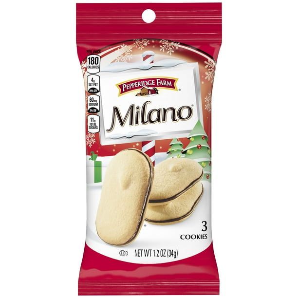 Pepperidge Farm Milano Cookies, Dark Chocolate Cookies, 3-Cookie ...