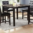 Contemporary Counter Height Dining 5pc Set Table w 4x Chairs Brown ...