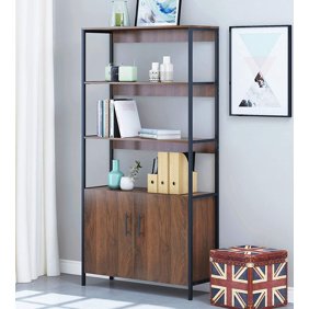 Black Bookcase With Interlocking Shelves - Walmart.com - Walmart.com