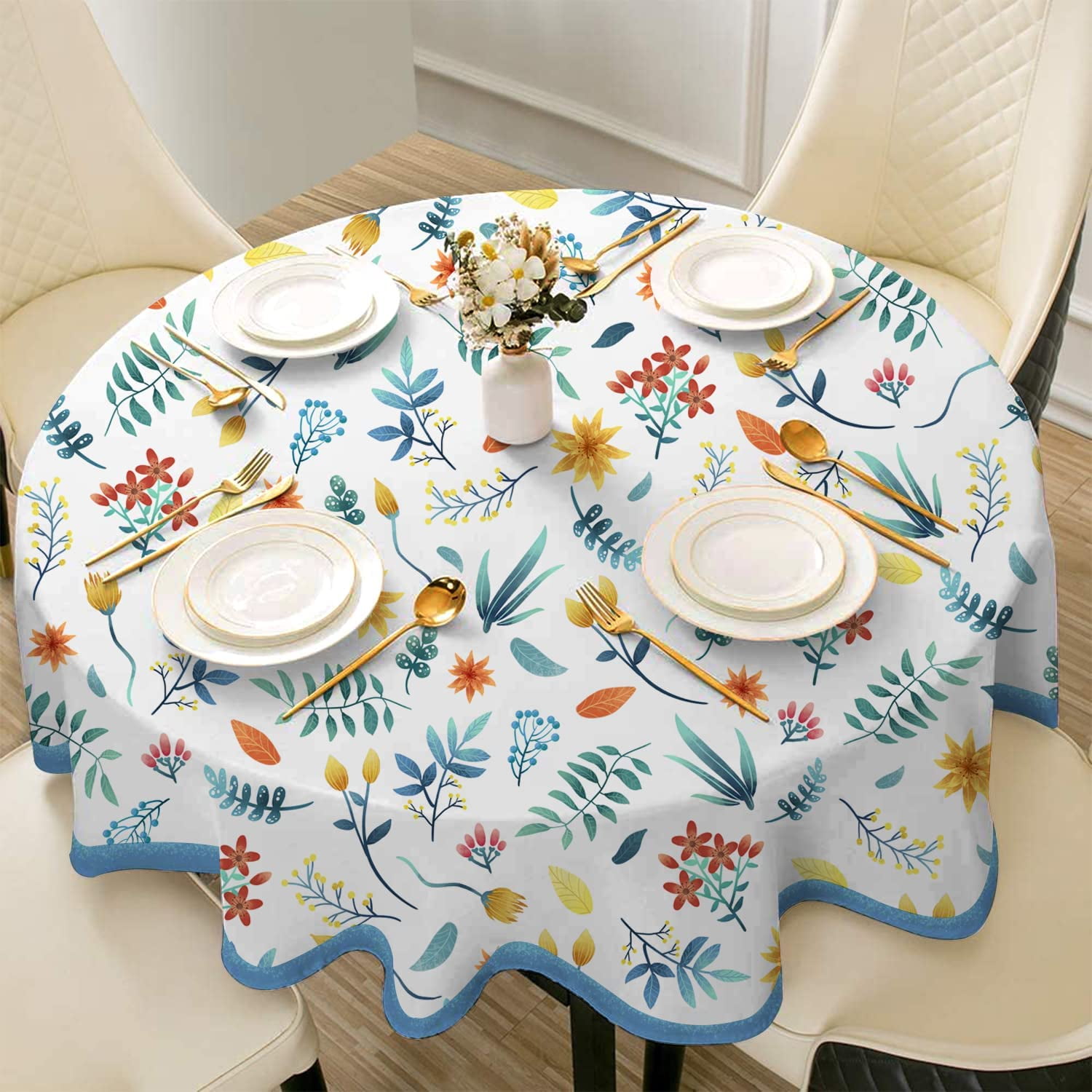 Miffrank Spring Floral Tablecloth Wildflower Tablecloth for Picnic ...