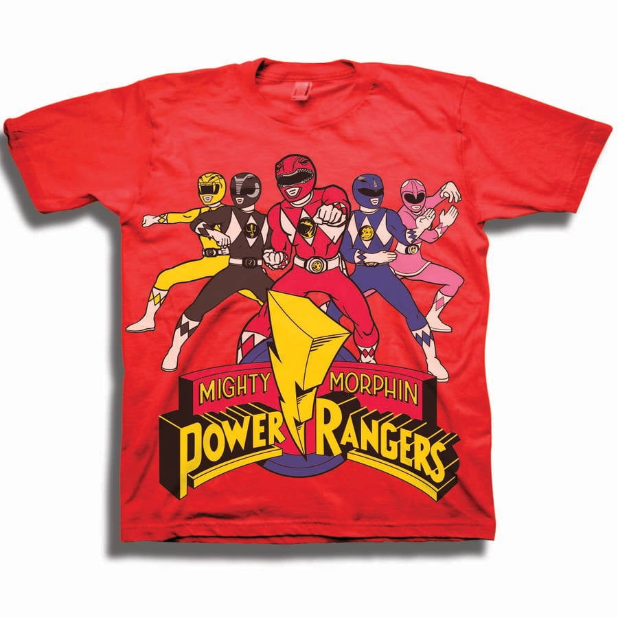 Power Rangers - Toddler Boys' Classic Group Shot Logo Short Sleeve ...