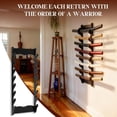 2 Pack 8 Tier Wall Mounted Sword Rack Wooden Sword Display Stand for ...