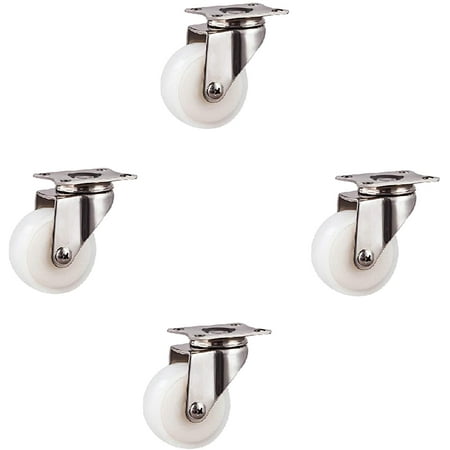 Small Swivel Casters, Replacement Rubber Wheels for Furniture, Silent ...