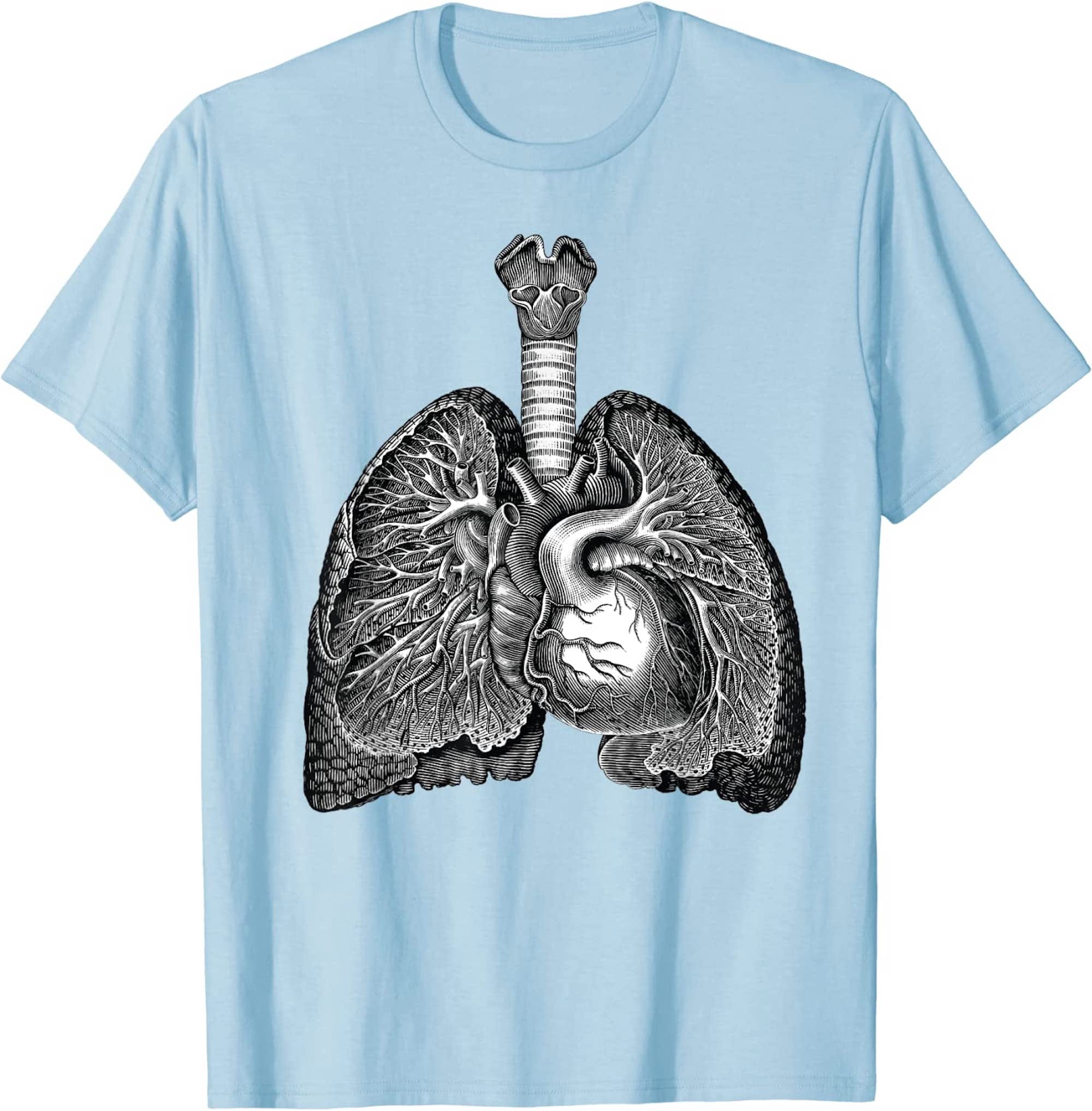 Human Internal Organs Lungs Heart Upper Body Anatomy T-Shirt - Walmart.com