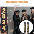 FENGGUIQU 1Pair Graduation Porch Banner Black Outdoor Indoor Hanging ...