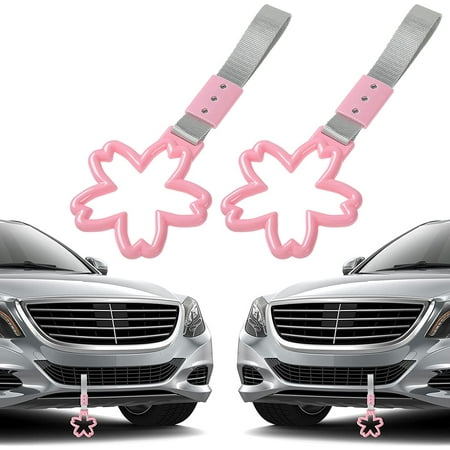 Compuye 2 Pieces JDM Tsurikawa Ring Sakura Shaped car hand strap ...