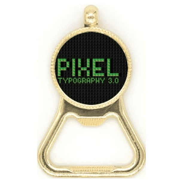 Pihel la tipografía 3.0 pixeles Botellas de cerveza, abrelatas de acero ...
