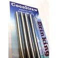 4 Stainless Steel Wide Smoothie Straws - CocoStraw Large Straight ...