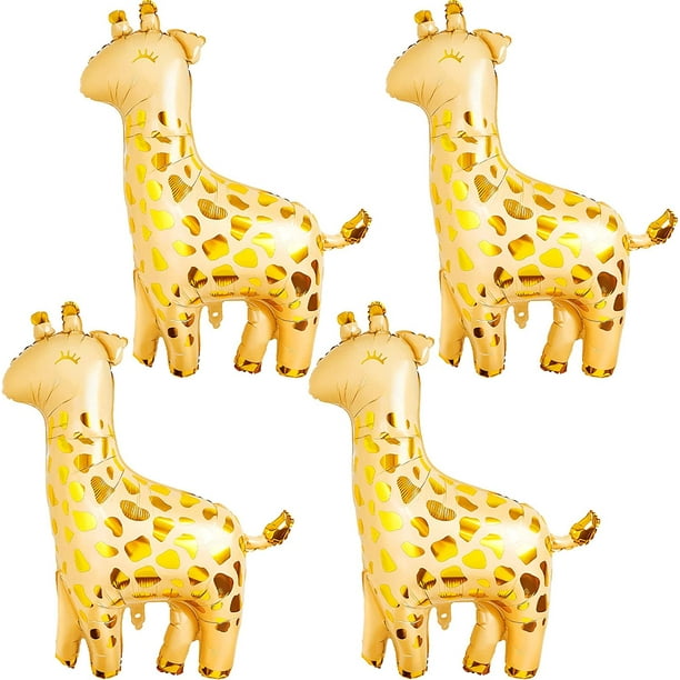 4 Pcs Giraffe Balloons 46 Inch Jungle Wild Birthday Party Decor ...