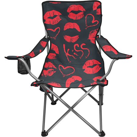 MSYMY Red Lips Fishing/Camping/BeachOutdoor Folding Chair for Women ...