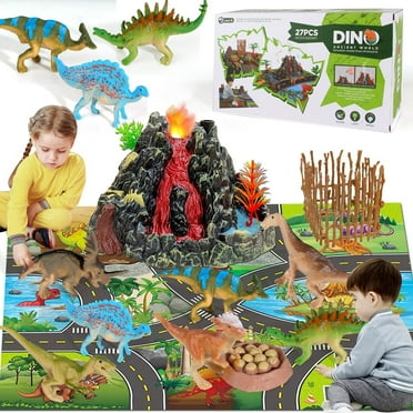 Wisairt Dinosaur Toys for kids,53 PCS Dinosaur Play Set with Activity ...