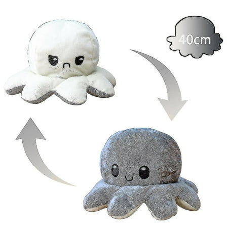 40cm Giant Reversible Octopus Stuffed Animal Reversible Happy Sad ...