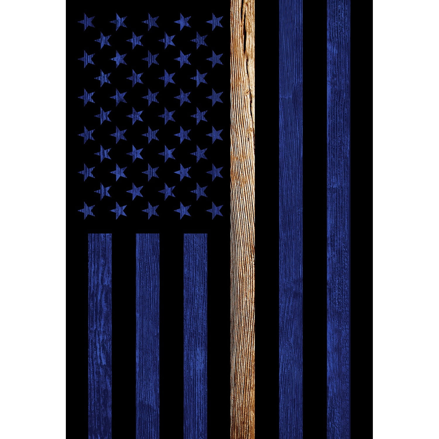 Thin Blue Line American Flag Wallpaper