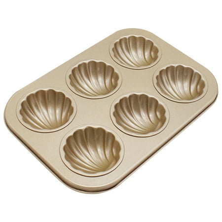 Non-stick Pan, 6 Cavity Heavy Duty Shell Shape Baking Cookie, Cake ...