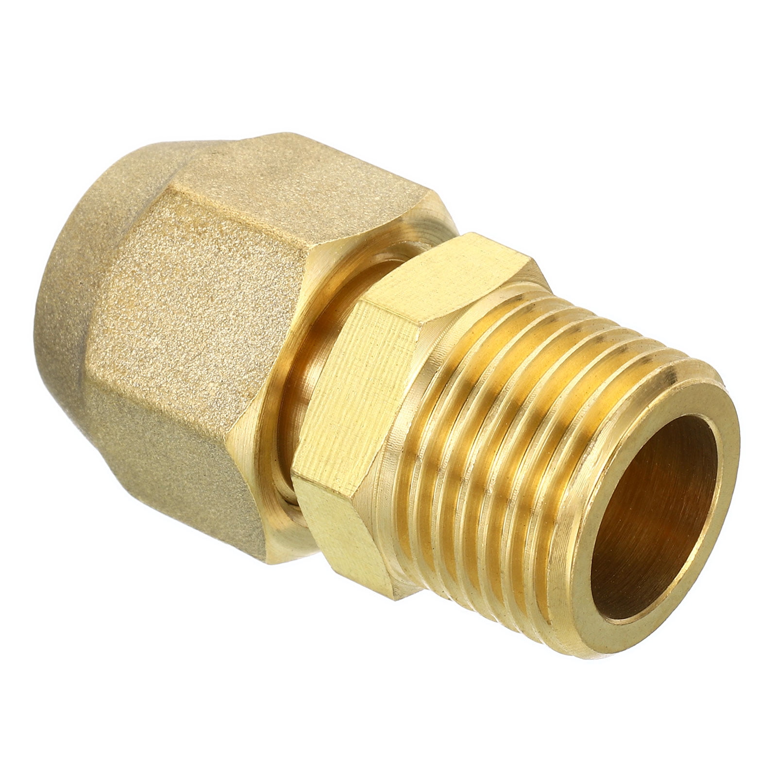 Uxcell G1/2 Male x 1/2" Male Brass Flare Tube Fitting Pipe Hose Fitting ...