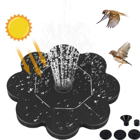 Solar Fountain Pump Flower Shaped Solar Basin Fountain Pump with 4 ...