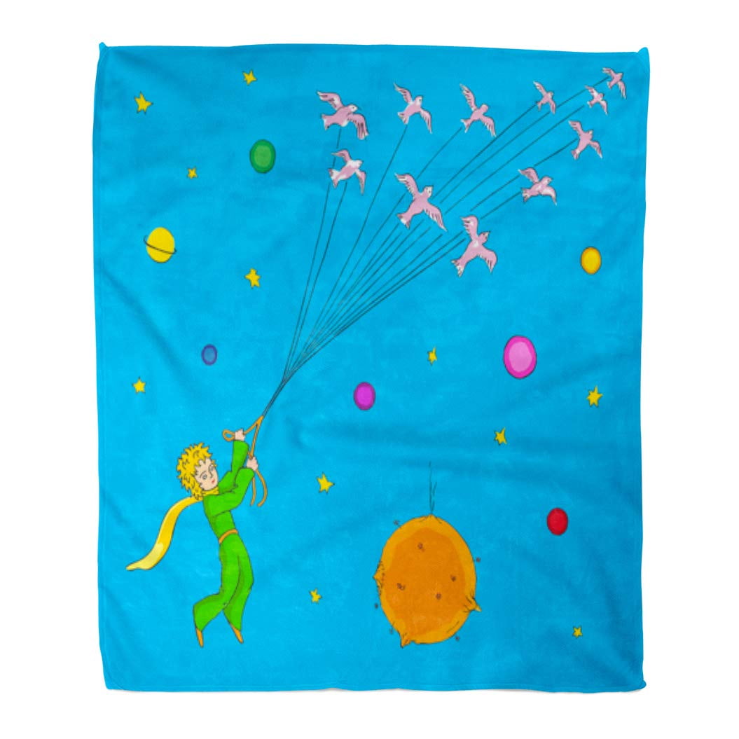 SIDONKU 50x60 inch Super Soft Throw Blanket Blue Stars The Little ...